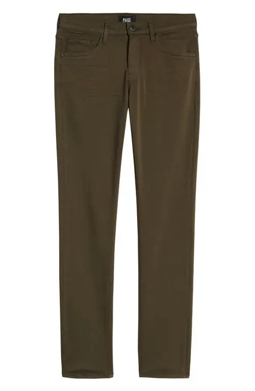 Paige Transcend Lennox Slim Tapered Leg Five Pocket Pants - River Moss