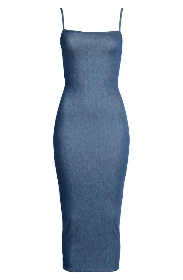 naked wardrobe denim dress NAKED WARDROBE , Brown Denim Dress, Excellent