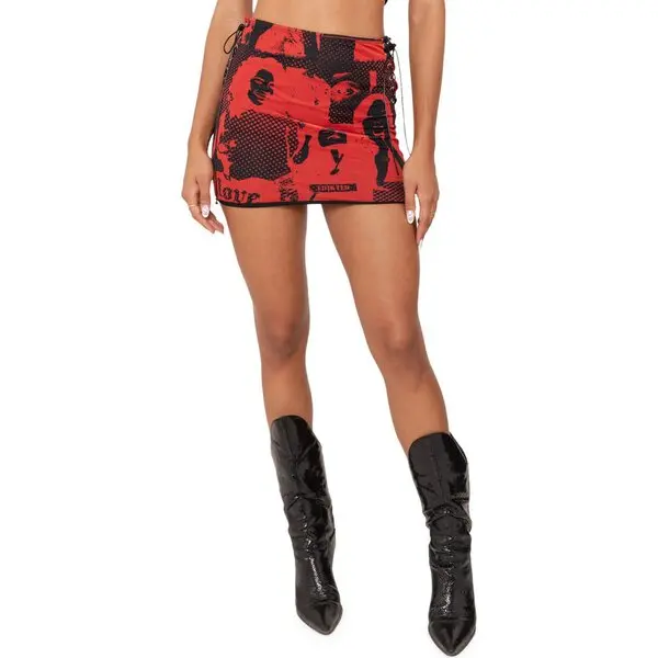EDIKTED Tati Printed Mini Skirt - Mix