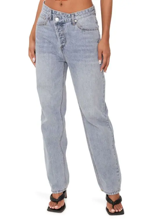 EDIKTED Crossover Boyfriend Jeans