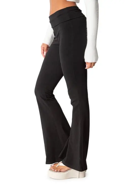 EDIKTED Flared Leggings - Black