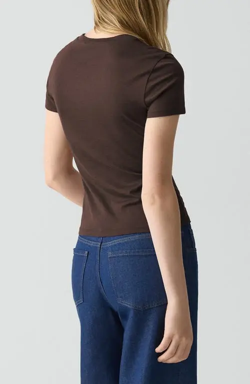 Theory Tiny Apex Organic Pima Cotton T-shirt - Cacao