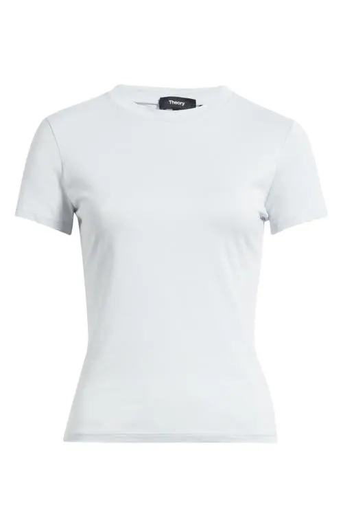 Theory Tiny Apex Organic Pima Cotton T-shirt - Cool Fog