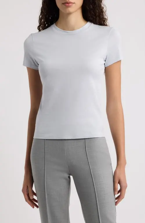 Theory Tiny Apex Organic Pima Cotton T-shirt - Cool Fog