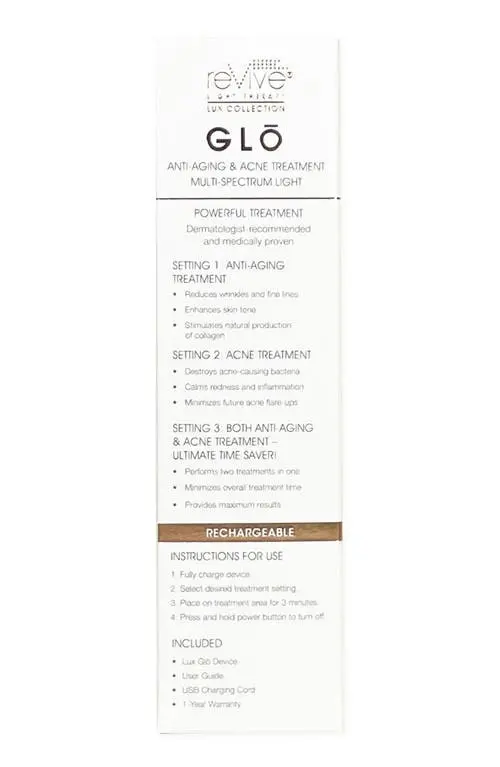 REVIVE LIGHT THERAPY Lux Glo Portable Led Light Therapy Device