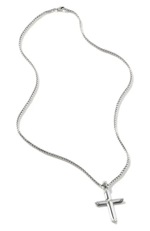 John Hardy Classic Chain Cross Pendant Necklace - Silver