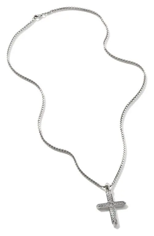 John Hardy Classic Chain Cross Pendant Necklace - Silver