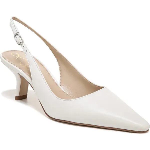 Sam Edelman Bianka Slingback Pumps - Bright White