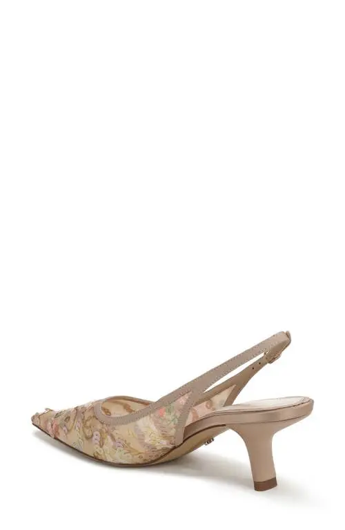 Sam Edelman Bianka Slingback Pumps - Ecru Multi