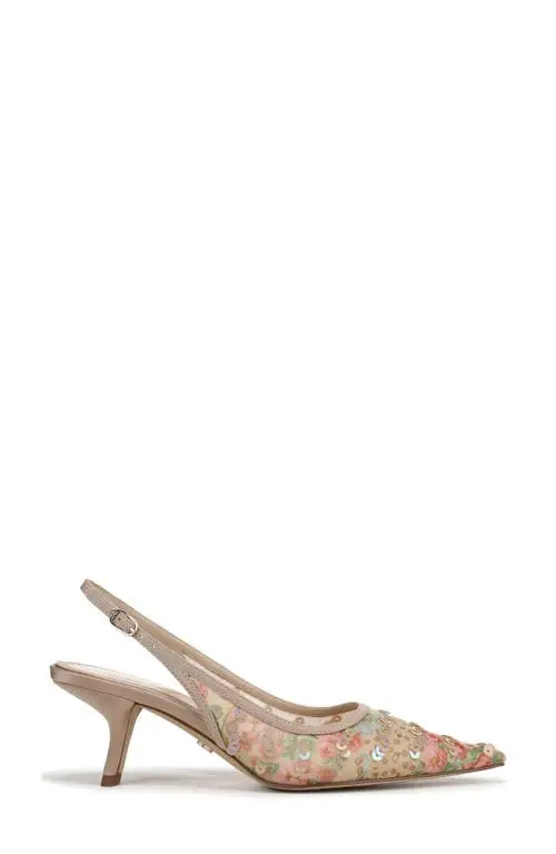 Sam Edelman Bianka Slingback Pumps - Ecru Multi