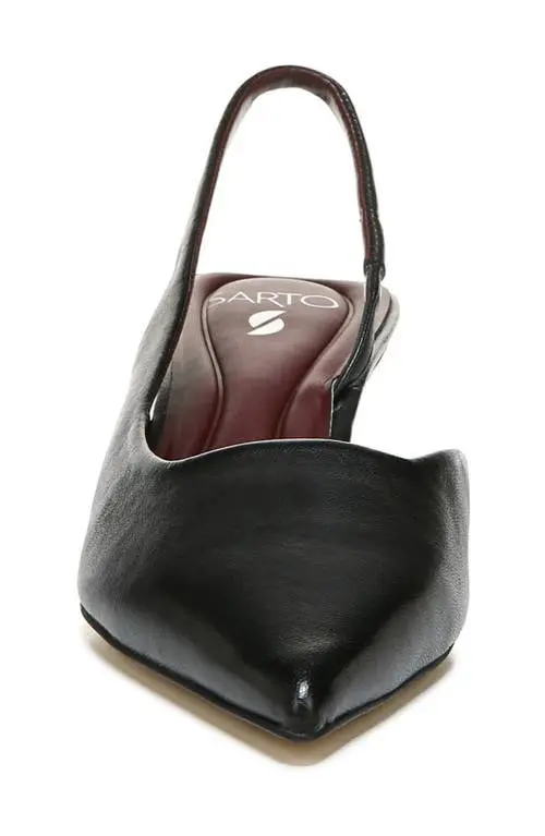Franco Sarto Devin Kitten Heel Slingback Pump - Black