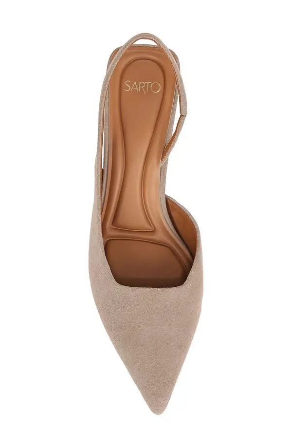 Franco Sarto Devin Kitten Heel Slingback Pump - Chinchilla