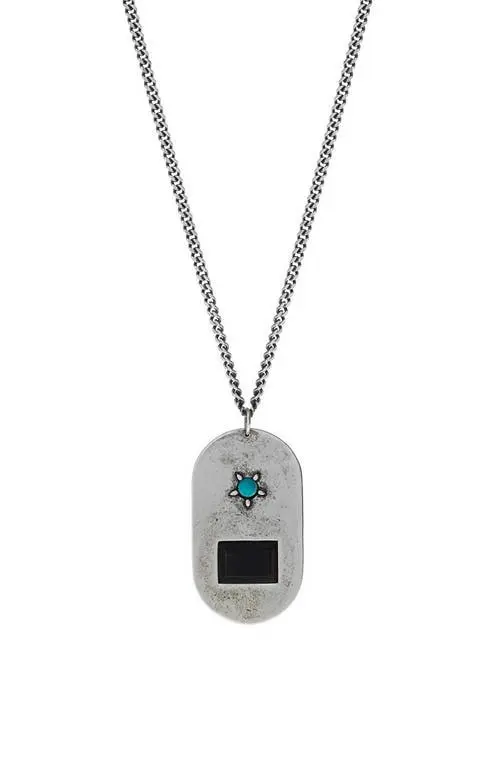 DEGS & SAL Dog Tag Pendant Necklace - Silver