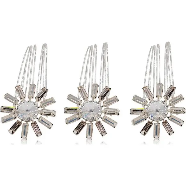 Brides & Hairpins Anais Set Of 3 Hair Combs - Silver