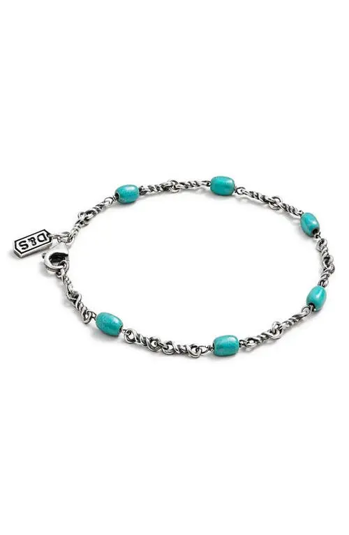 DEGS & SAL Twisted Chain Bracelet - Turquoise