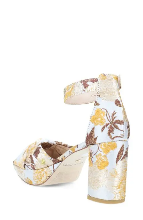Pelle Moda Anesa Strappy Platform Sandals - Gold Multi