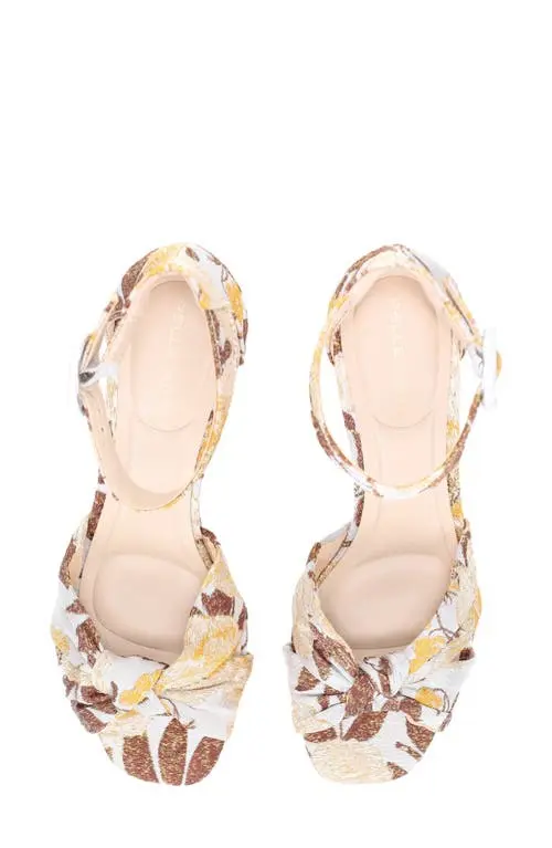Pelle Moda Anesa Strappy Platform Sandals - Gold Multi