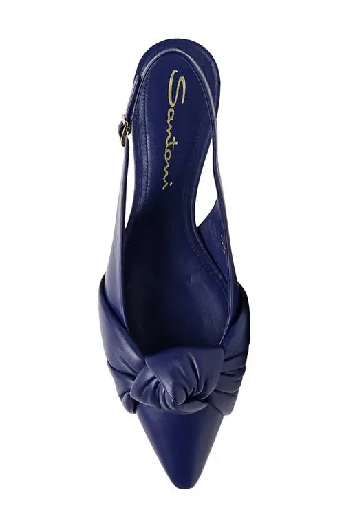 Santoni Slingback Pointed Toe Flat