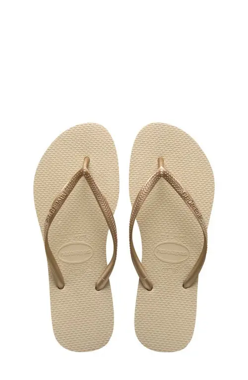 Havaianas Slim Flip Flop - Sand Grey/light Golden