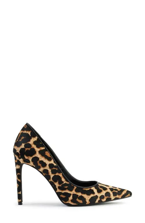 Dkny Mabi Pointed-toe Pump - Leopard Calf Hair