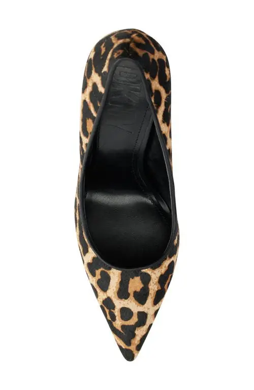 Dkny Mabi Pointed-toe Pump - Leopard Calf Hair