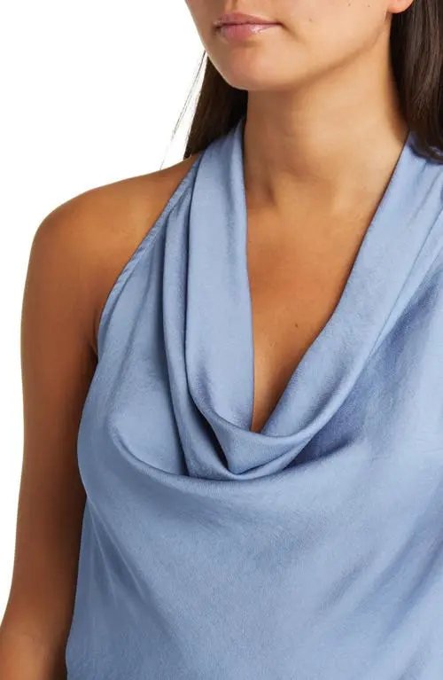OPEN EDIT Cowl Neck Satin Tank