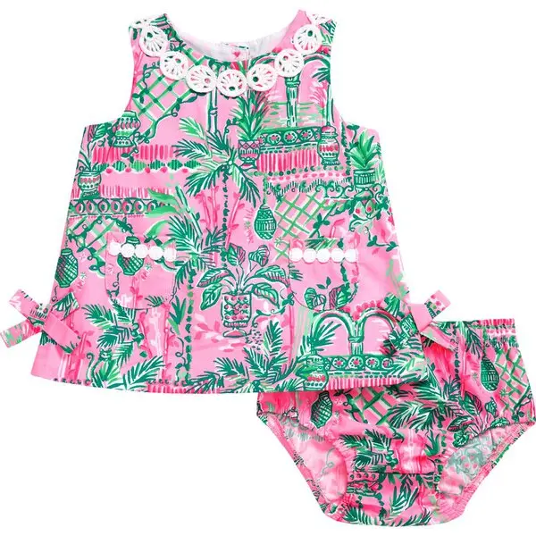 Lilly Pulitzer® Printed Shift Dress With Bloomers - Mandevilla Baby Always Worth