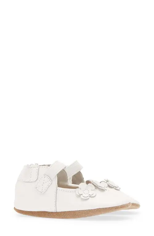 ROBEEZ® Brianna Leather Crib Shoe - White