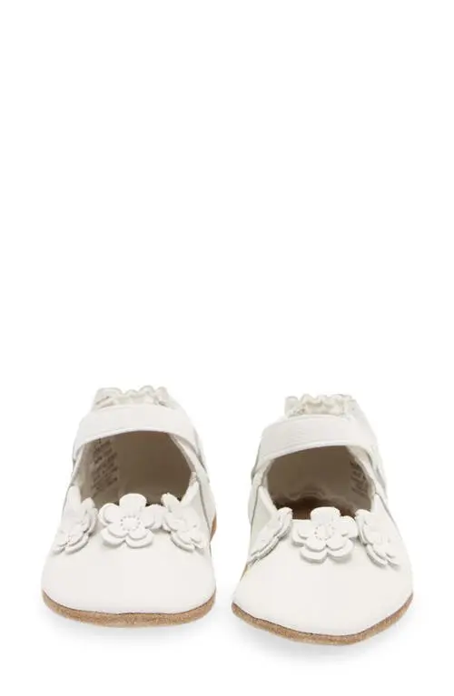 ROBEEZ® Brianna Leather Crib Shoe - White