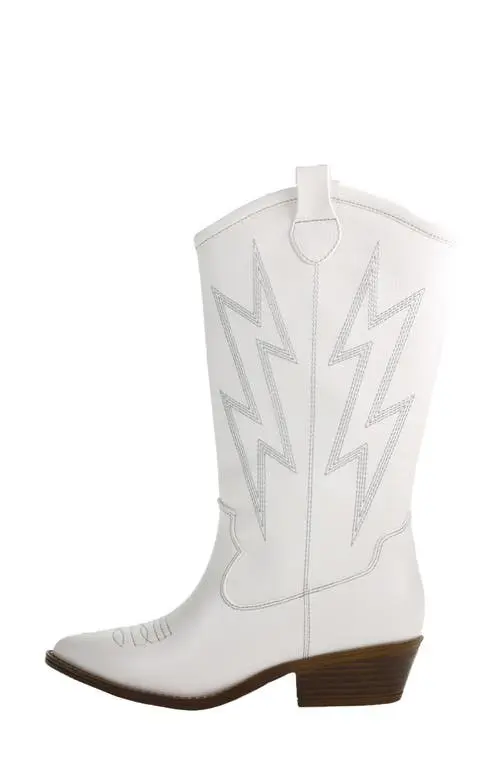 Chinese Laundry Josea Mid-calf Western Boots - White