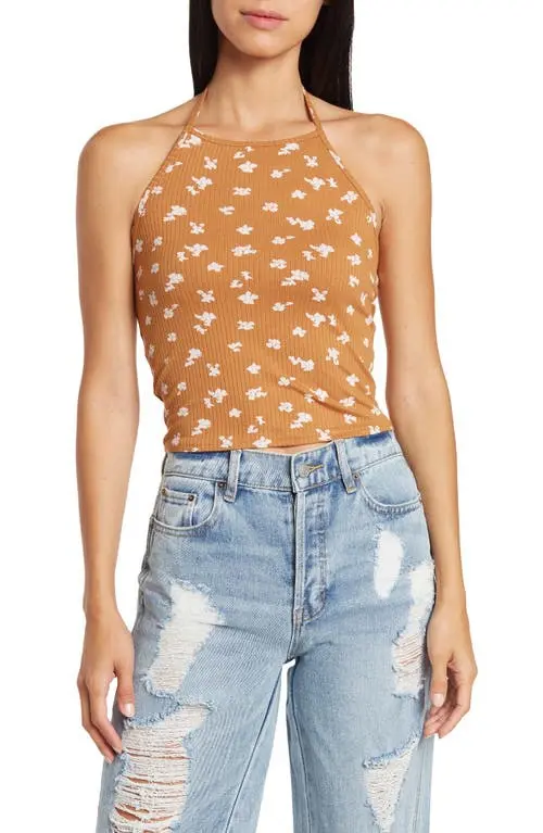 O'Neill Floral Rib Halter Top