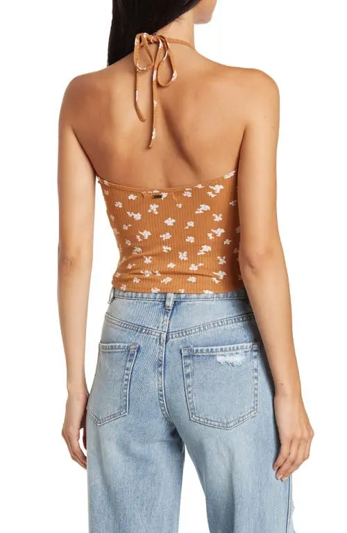O'Neill Floral Rib Halter Top