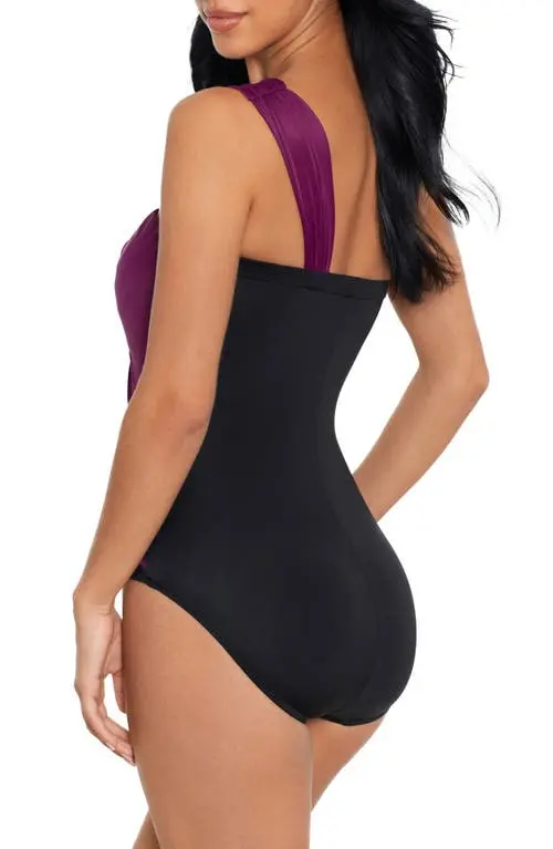 Magicsuit Goddess Colorblock One-shoulder Convertible One-piece Swimsuit - Jam
