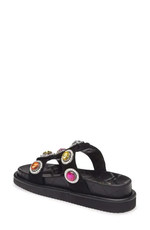Kurt Geiger Orson Crystal Slide Sandal - Black