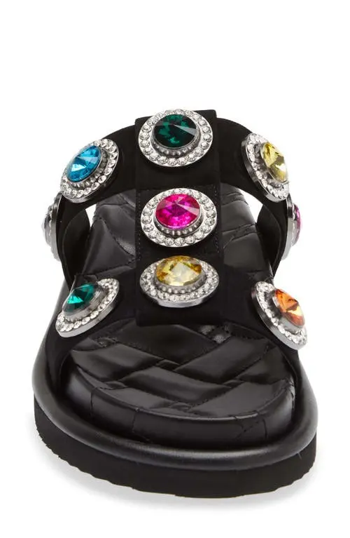 Kurt Geiger Orson Crystal Slide Sandal - Black
