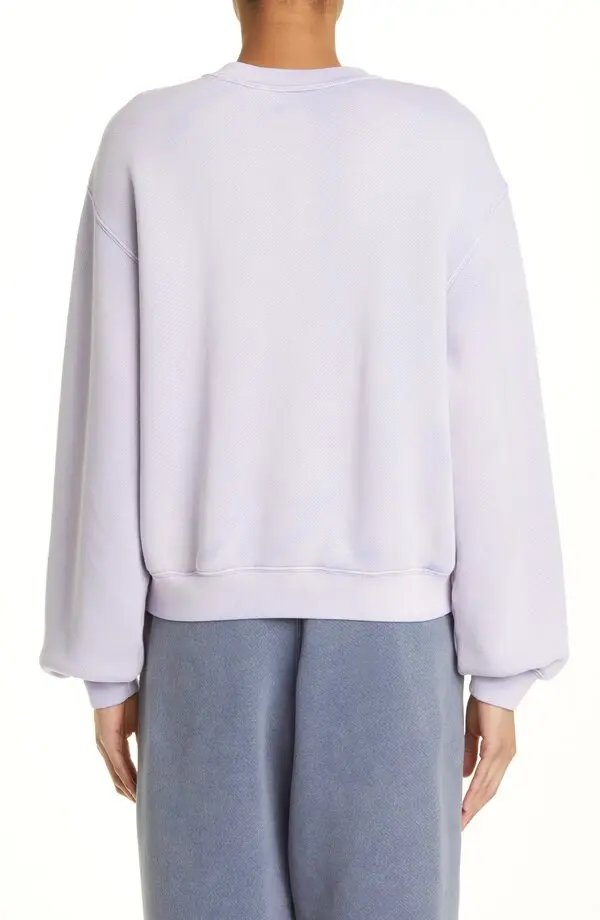 Alexander Wang Essential Cotton Blend Fleece Logo Sweatshirt