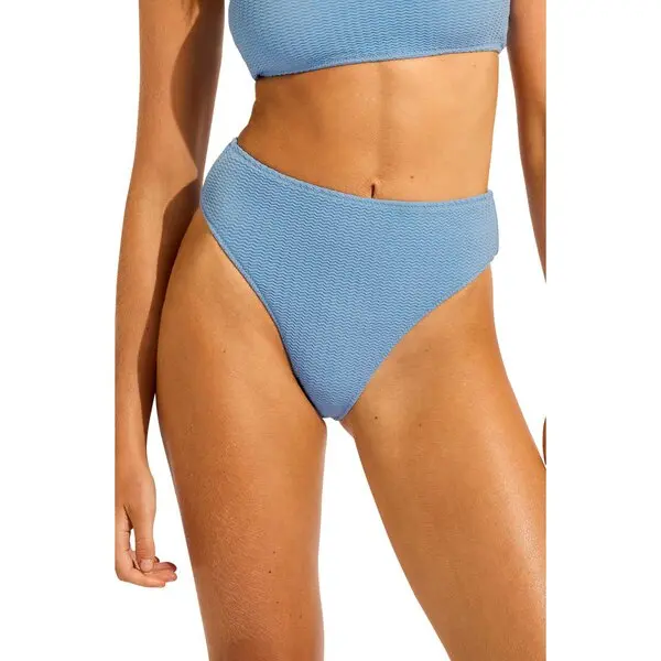Seafolly Sea Dive High-waist Bikini Bottoms - Cornflower