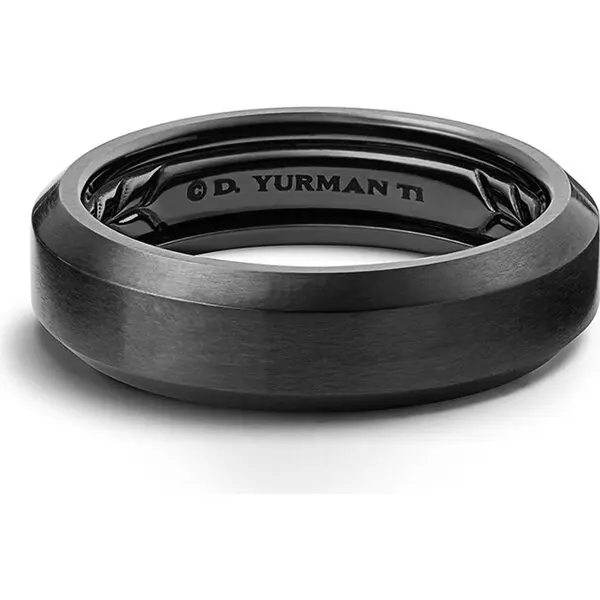 David Yurman Beveled Band Ring - Titanium
