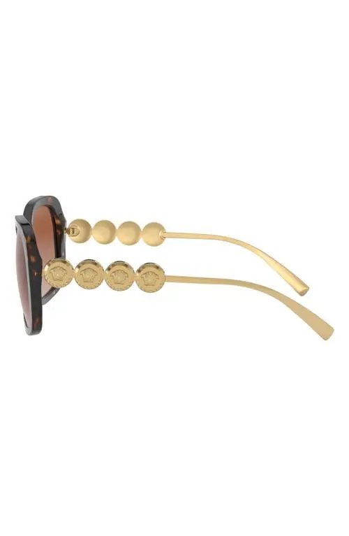 Versace 53mm Square Sunglasses - Havana