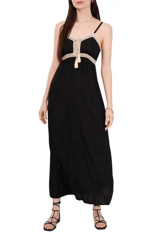 1.State Crochet Trim Maxi Dress
