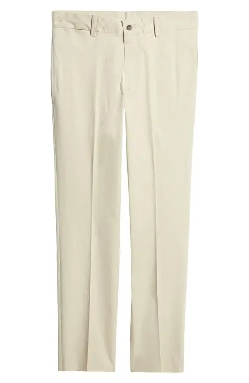 Berle Charleston S Flat Front Stretch Twill Pants - Stone