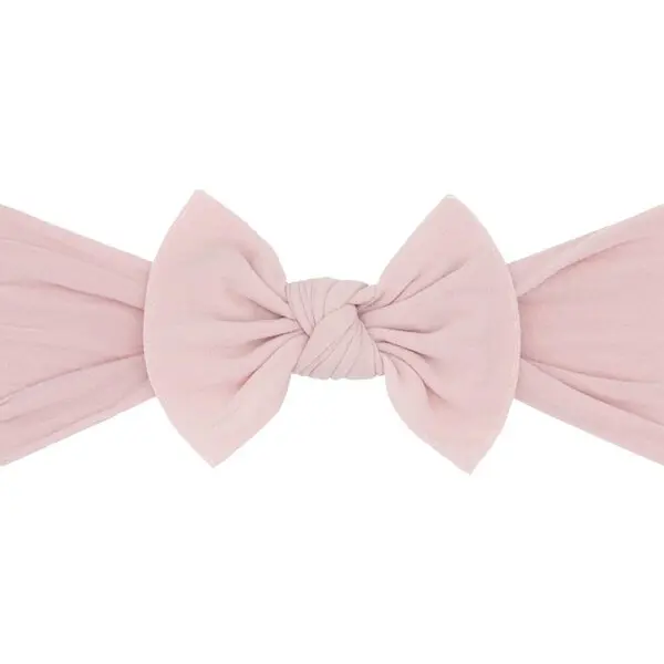 BABY BLING Knotted Bow Headband - Antique Pink