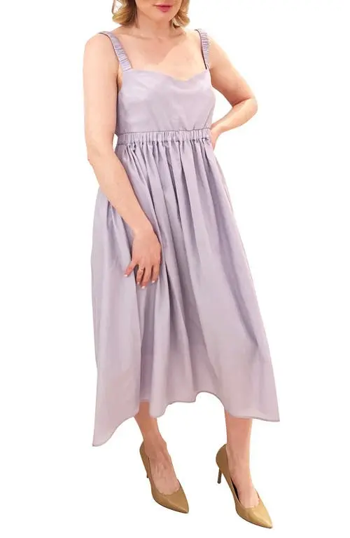 EMILIA GEORGE Isabella Smocked Maternity Maxi Dress - Purple