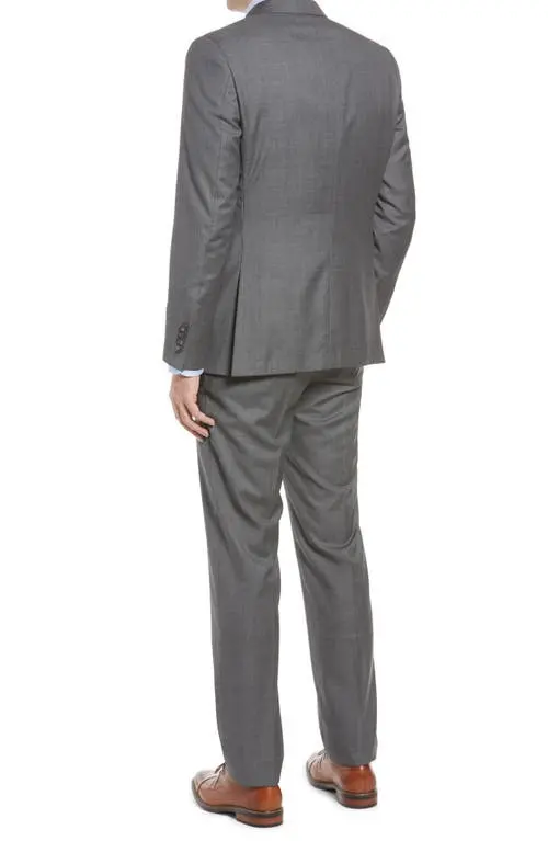 HERITAGE GOLD Infinity Sharkskin Classic Fit Wool Suit - Grey