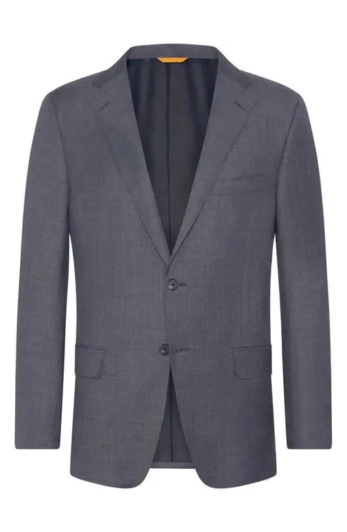 HERITAGE GOLD Infinity Sharkskin Classic Fit Wool Suit - Grey