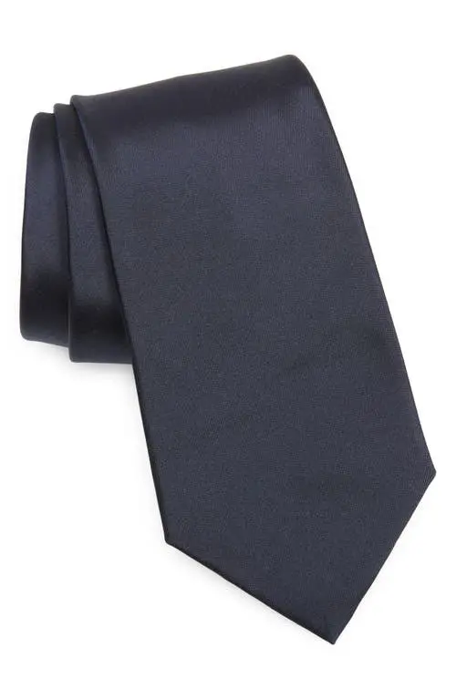 Ralph Lauren Purple Label Peau De Soie Silk Tie - Dark Navy