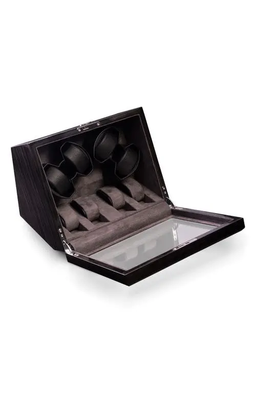 BEY-BERK Louis Ash Four-watch Winder & Case