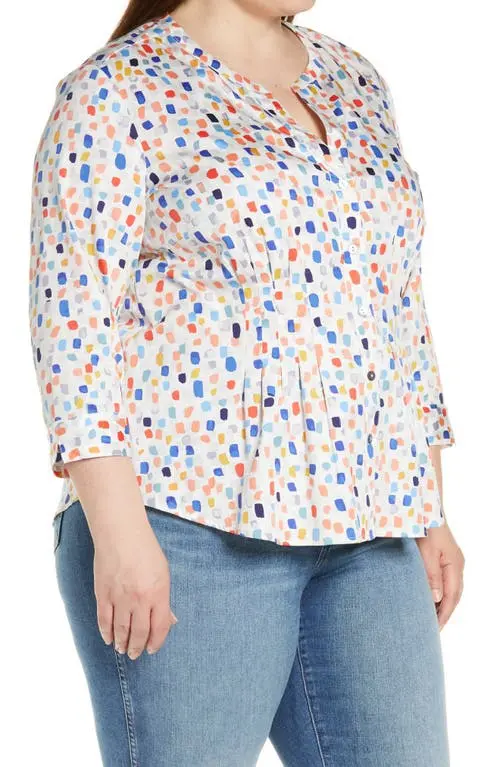 NIC+ZOE Seaglass Print Button-up Shirt