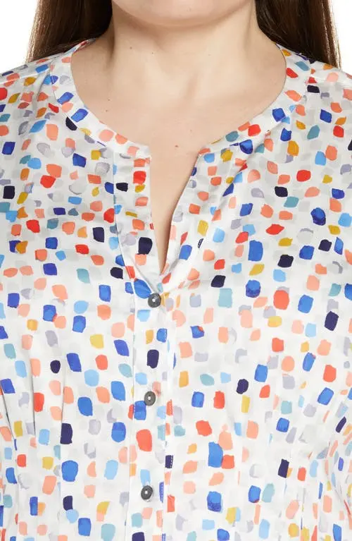 NIC+ZOE Seaglass Print Button-up Shirt