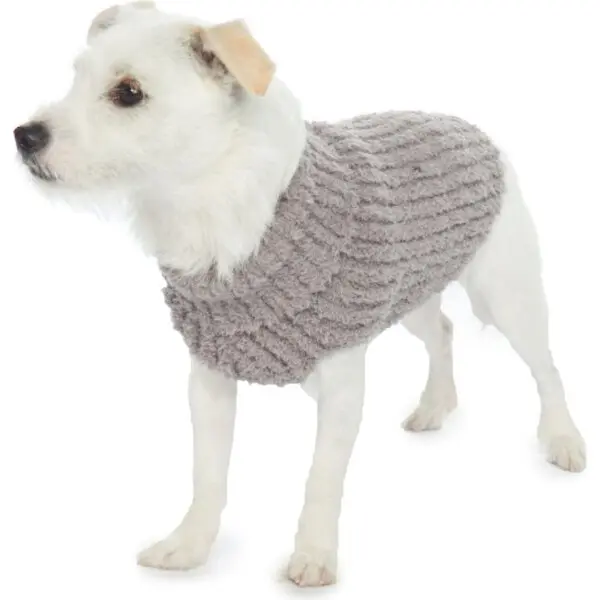 Barefoot Dreams Cozychic™ Ribbed Dog Sweater - Warm Grey